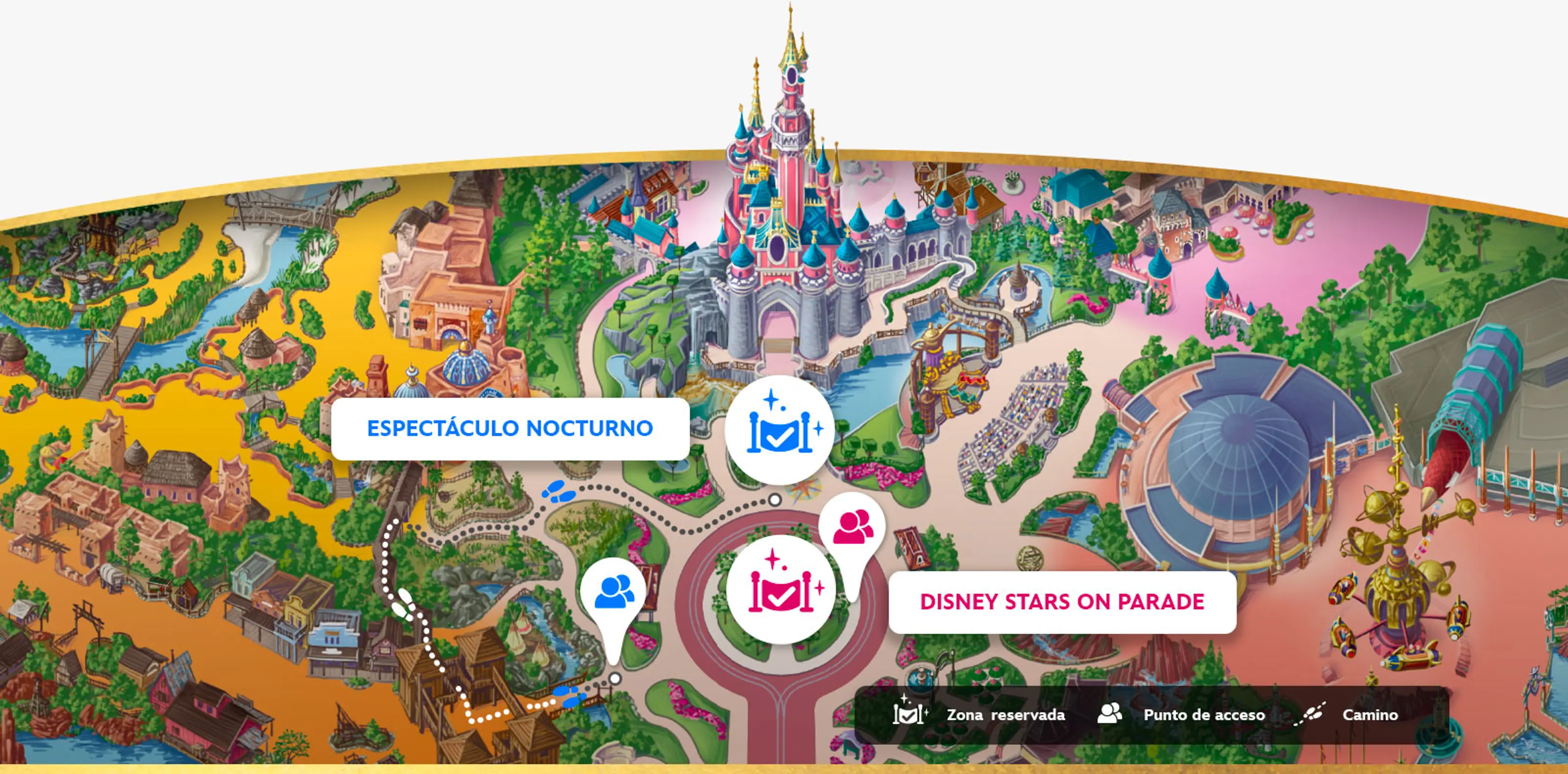 Zona reservada - espectáculo nocturno y cabalgata | Disneyland Paris